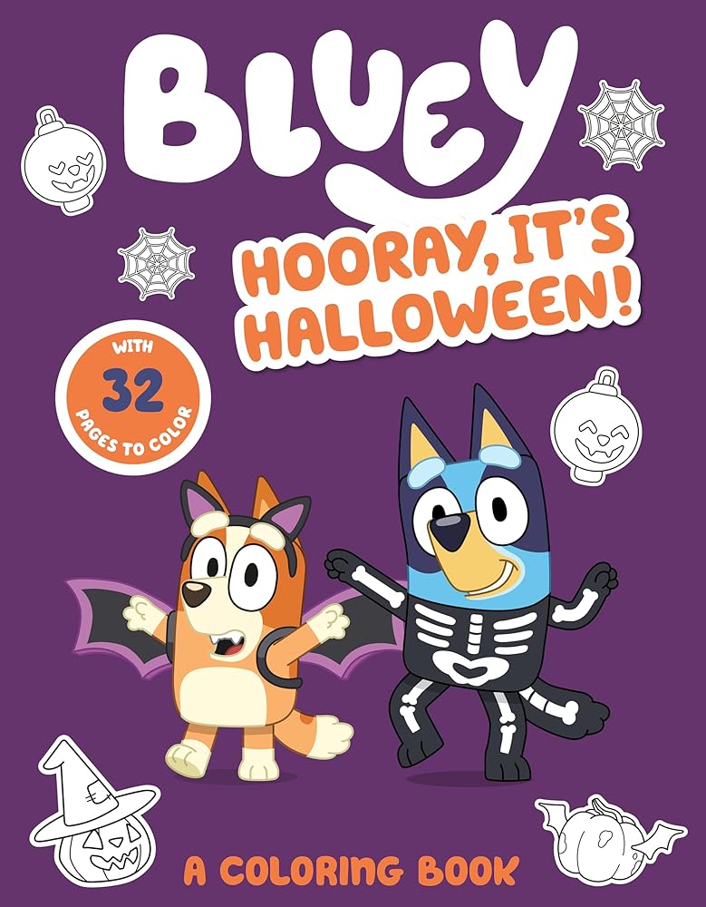 Bluey: Hooray, It's Halloween!: A Coloring Book by Penguin Young Reade