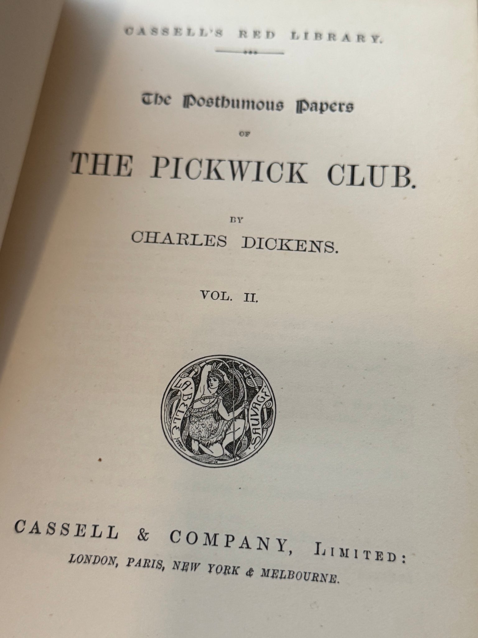 Pickwick Papers by Charles Dickens (1880s) Two Volumes